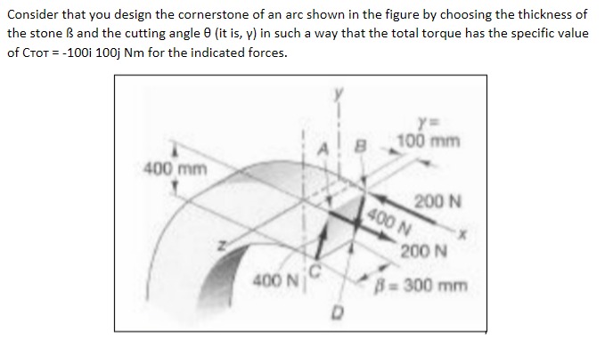 Solved Consider that you design the cornerstone of an arc | Chegg.com