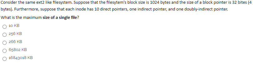 Solved Consider The Same Ext2 Like Filesystem Suppose That 