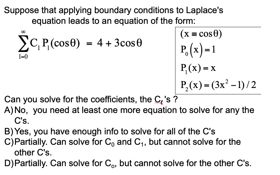 Solved Suppose that applying boundary conditions to | Chegg.com