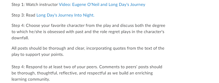 Step 1: Watch instructor Video: Eugene O'Neil and | Chegg.com