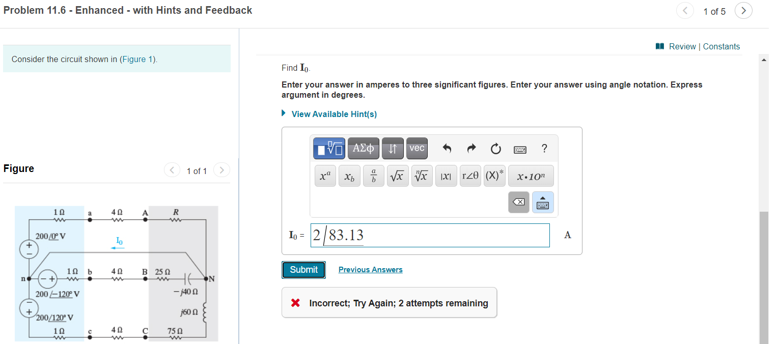 Solved A Review Constants Consider the circuit shown in | Chegg.com