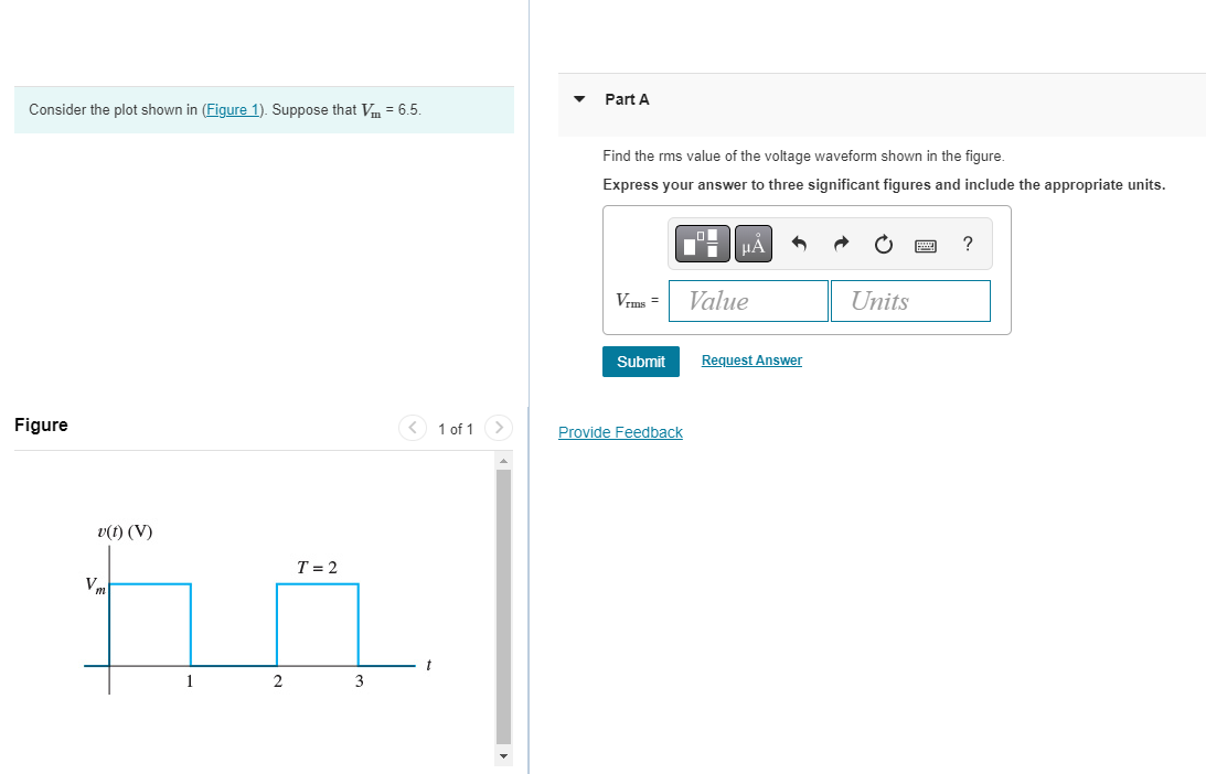 Solved Consider the plot shown in Suppose that Vm=6.5. Part | Chegg.com