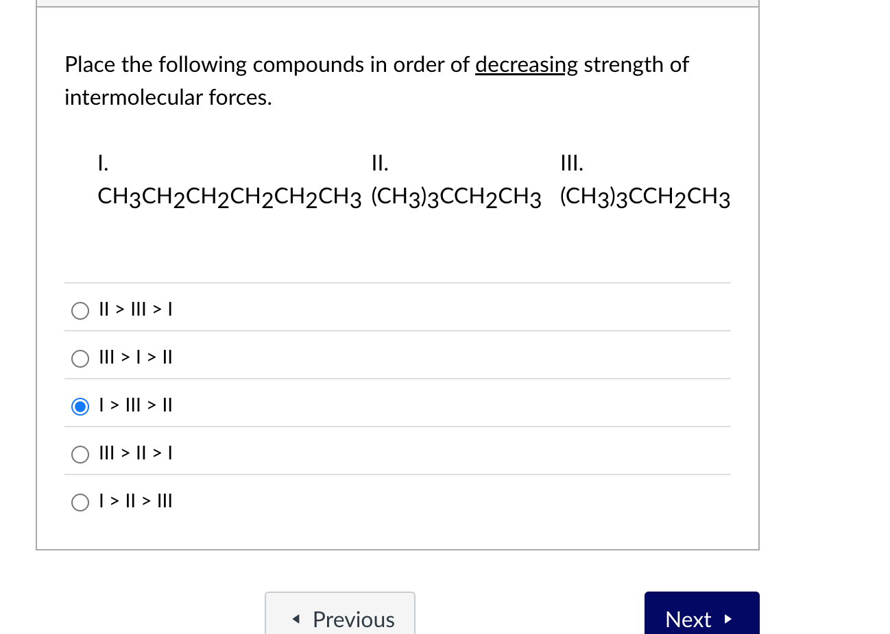 Solved Place the following compounds in ﻿order of | Chegg.com