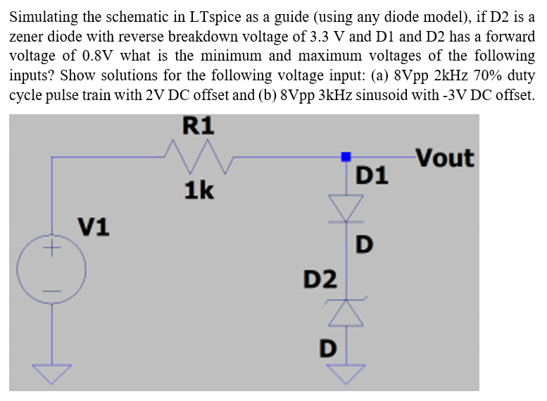 Solved Simulating the schematic in LTspice as a guide (using | Chegg.com