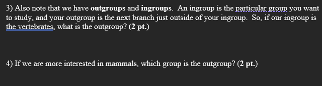 Solved Goals: A. Construct a simple parsimony tree using | Chegg.com