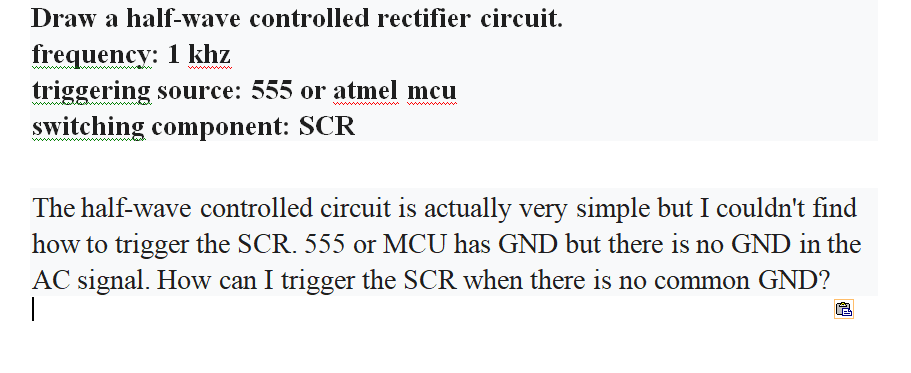 Draw a half-wave controlled rectifier | Chegg.com