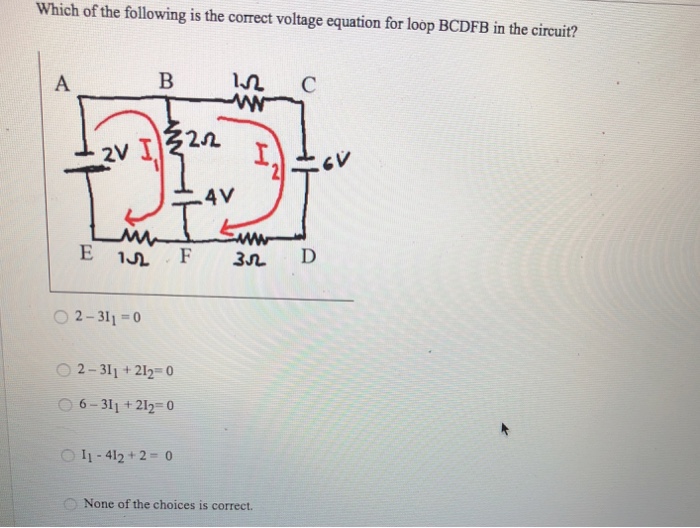 Solved Which of the following is the correct voltage | Chegg.com
