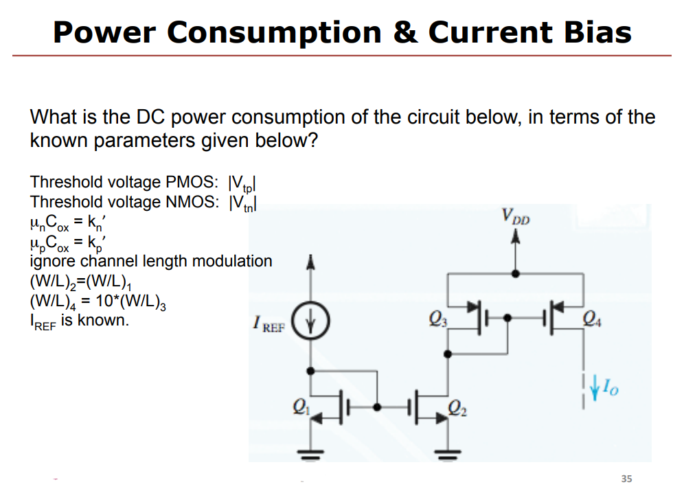Solved Power Consumption & Current Bias What is the DC power | Chegg.com