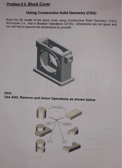 Solved Geomtric Modeling Use Catia Software V5 To Solve It