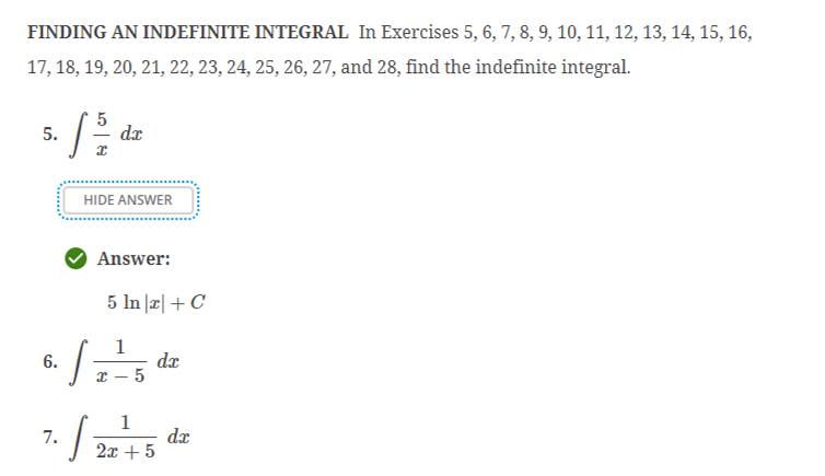 Solved FINDING AN INDEFINITE INTEGRAL In Exercises | Chegg.com