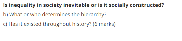 Solved Is inequality in society inevitable or is it socially | Chegg.com
