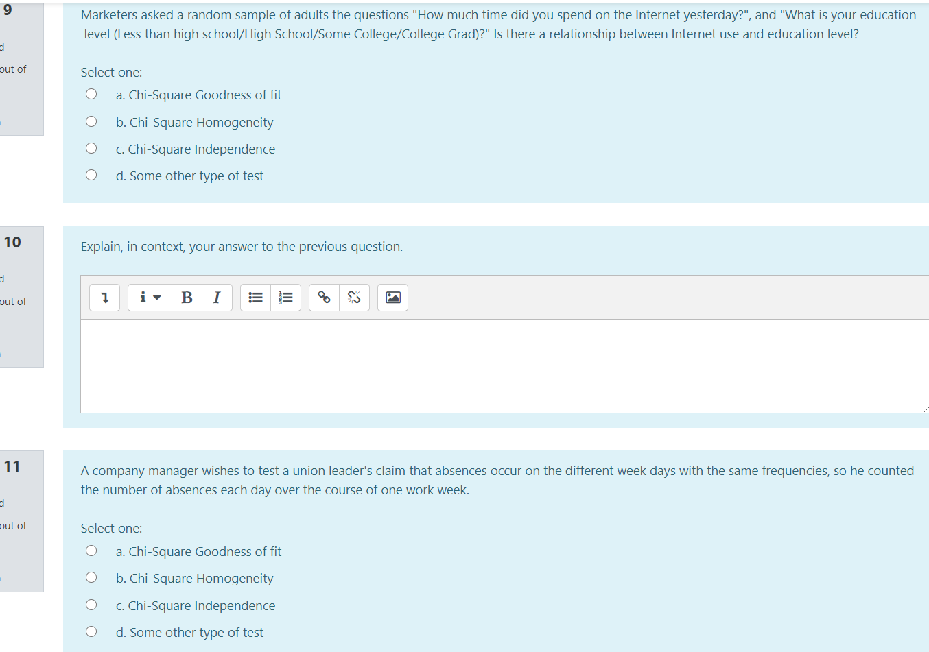 Solved etion on For each of the following questions, | Chegg.com