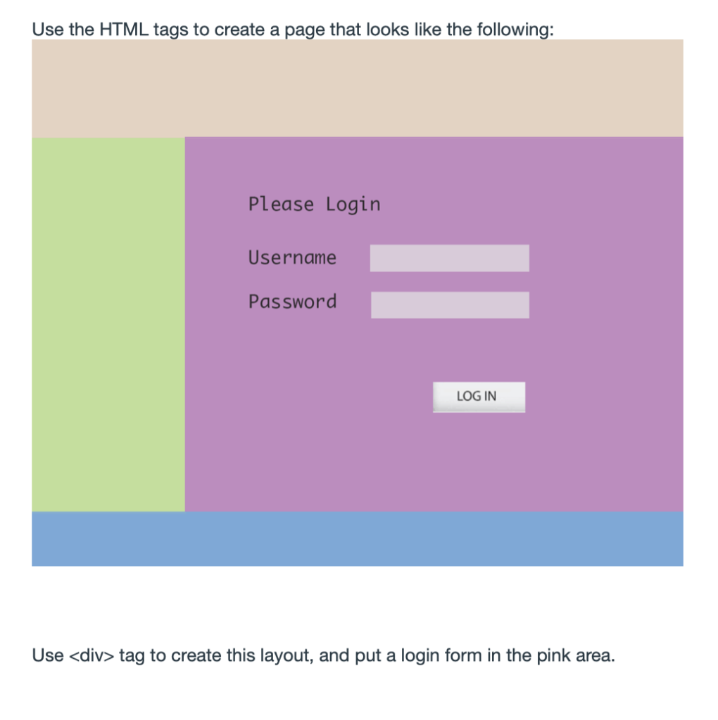 Solved Use the HTML tags to create a page that looks like | Chegg.com