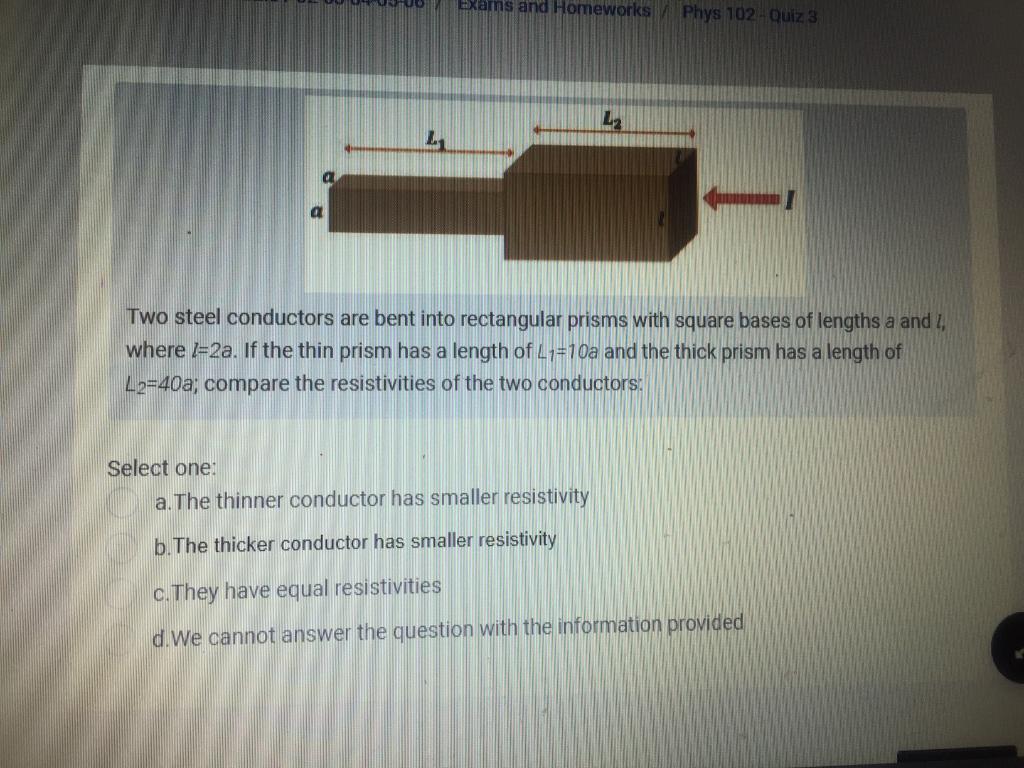 Two steel conductors are bent into rectangular prisms | Chegg.com