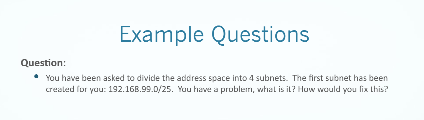 Solved Example Questions Question: - Your 3 VM daisy-chain | Chegg.com