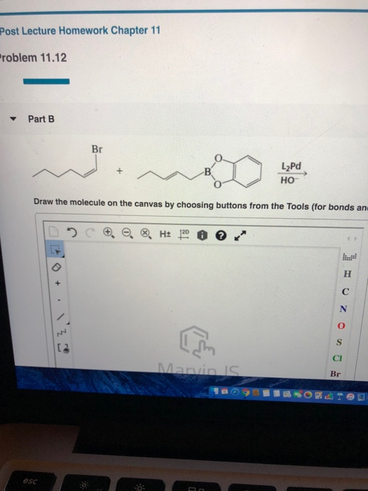 Solved Organic Chemistry (Post Lecture Homework Chapter 11 | Chegg.com