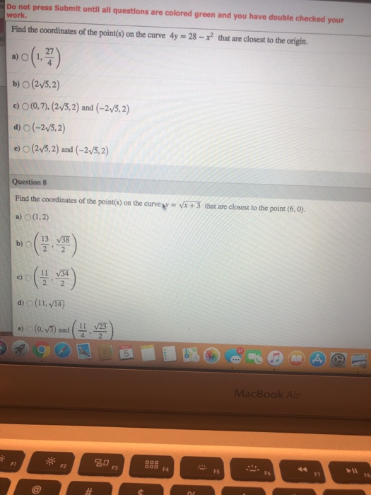 Solved Do not press Submit untll all questions are colored | Chegg.com