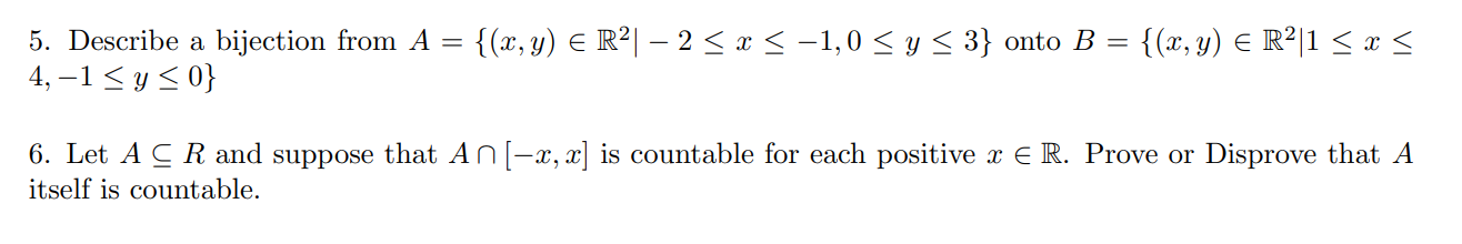 Solved 5. Describe a bijection from | Chegg.com