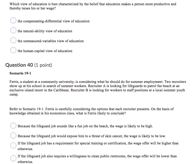 Solved Which view of education is best characterized by the | Chegg.com