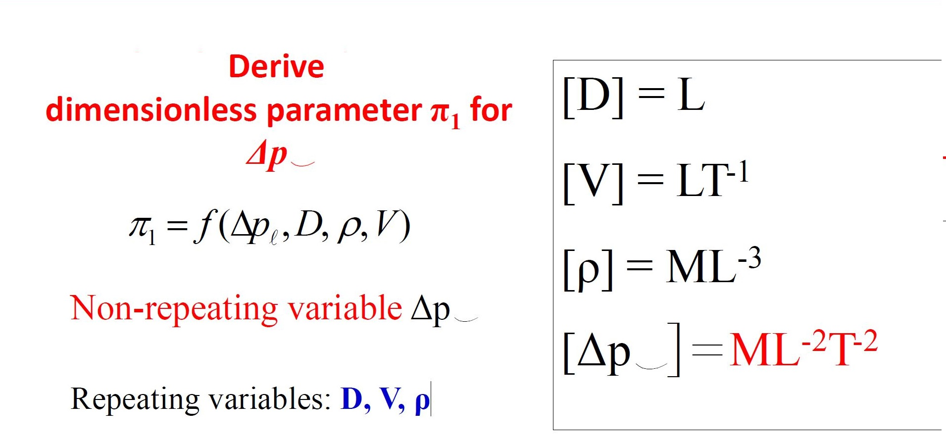 Solved Derive dimensionless parameter t, for [D] =L Ap_ [V] | Chegg.com