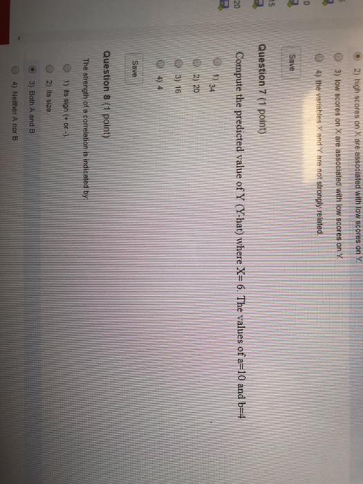 2) high scores on X are associated with low scores on | Chegg.com