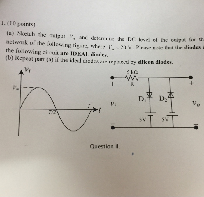 Solved (a) Sketch the output v_0 and determine the DC level | Chegg.com