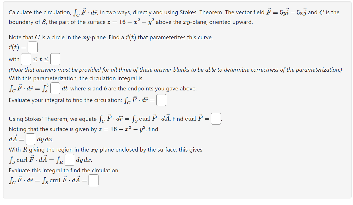 Solved Calculate the circulation, ∫CF⋅dr, in two ways, | Chegg.com