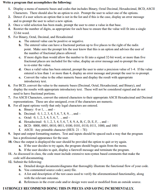Solved Write a program that accomplishes the following: 1. | Chegg.com