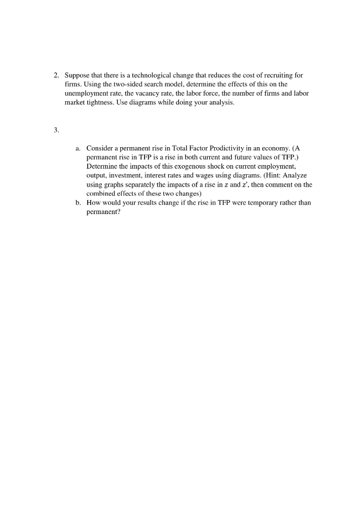 Econ 505 Fall 2018 Assignment 3 Due Date: 02.01.2019 | Chegg.com