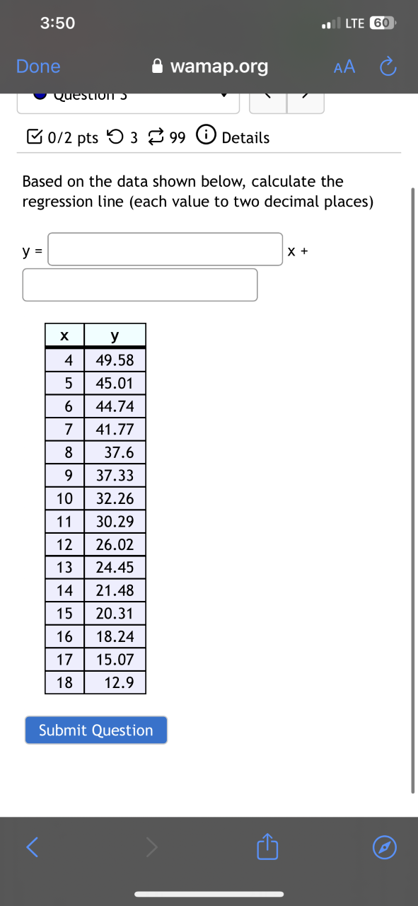 Solved Based on the data shown below, calculate the | Chegg.com