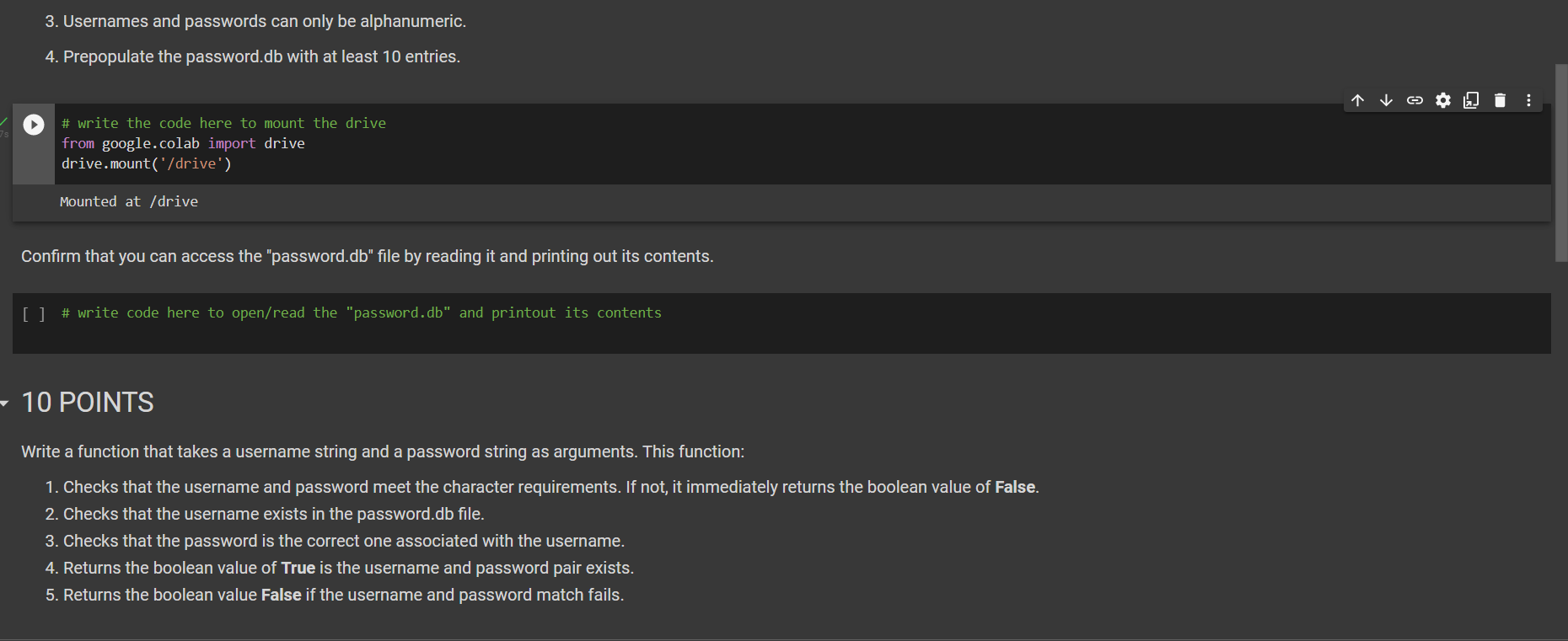Objective Write the first module of a password | Chegg.com