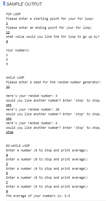 Solved ALL THE LOOPS BACKGROUND When learning loops, | Chegg.com