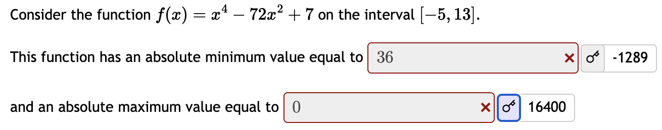 Solved Consider the function f(x)=x4−72x2+7 on the interval | Chegg.com