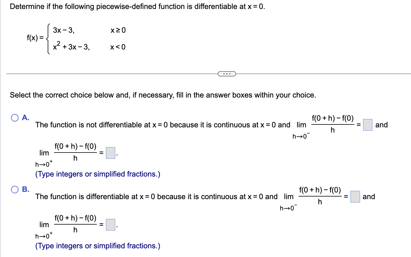 Solved Determine if the following piecewise-defined function | Chegg.com