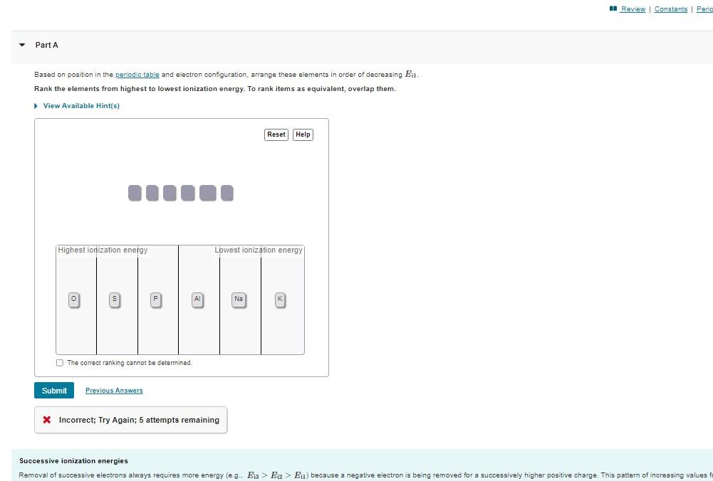 Solved Based on position in the periodic table and electron | Chegg.com