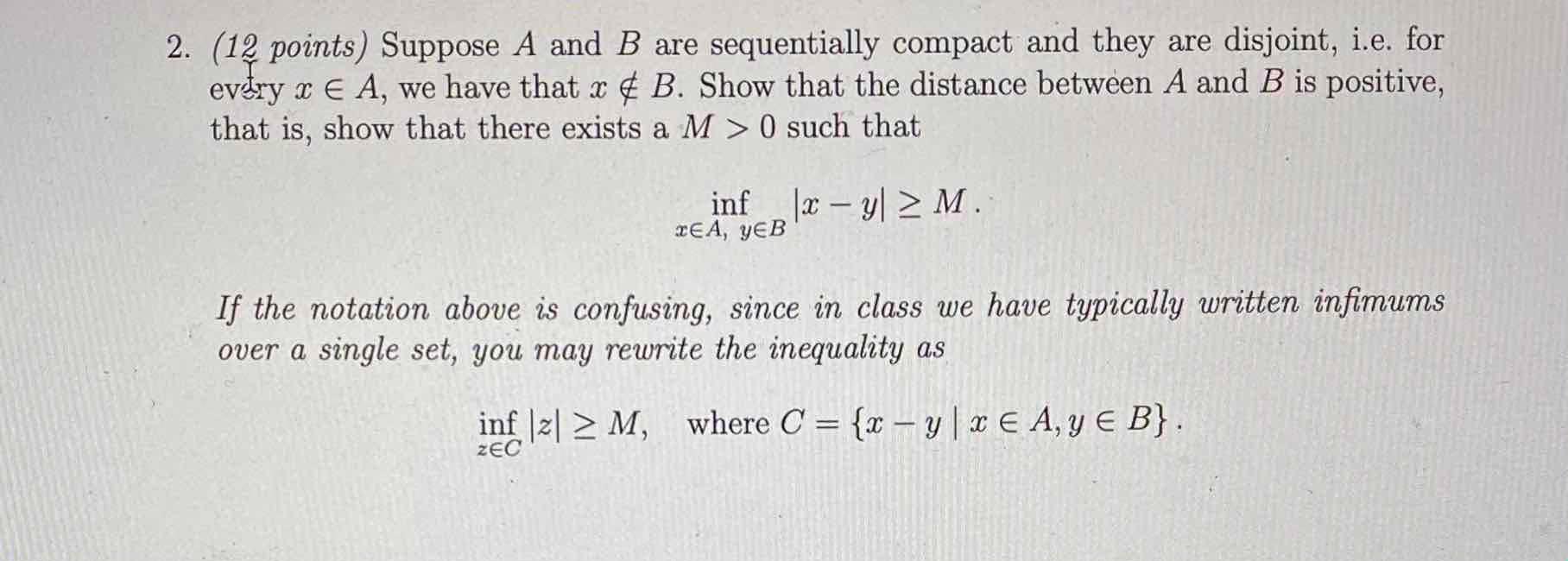 Solved 2. (12 points) Suppose A and B are sequentially | Chegg.com