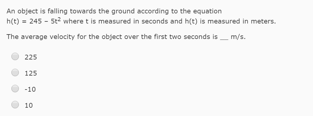 Solved An object is falling towards the ground according to | Chegg.com
