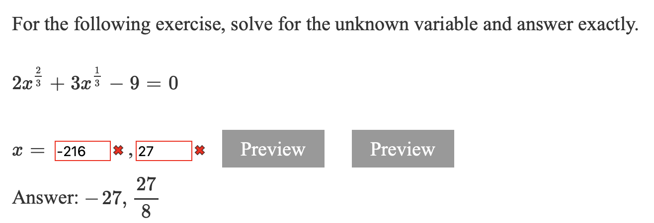 Solved For the following exercise, solve for the unknown | Chegg.com