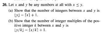 Solved 20. Let x and y be any numbers at all with x = y. (a) | Chegg.com