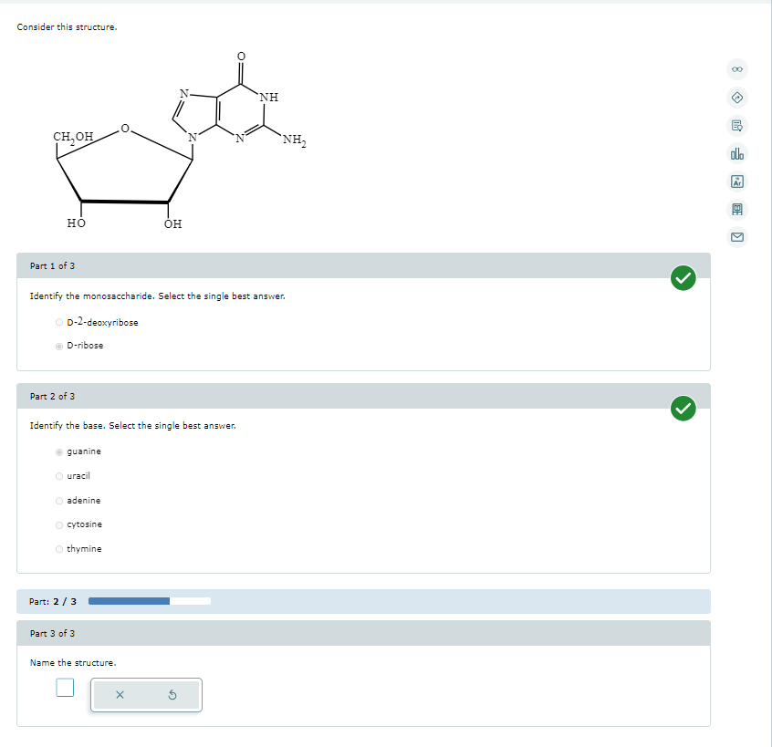 Solved Consider this structure.Part 1 ﻿of 3Identify the | Chegg.com