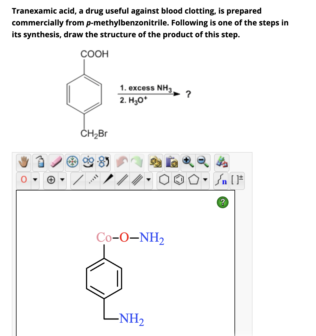 Solved Tranexamic acid, a drug useful against blood | Chegg.com