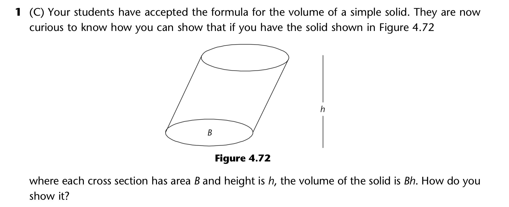 Solved 1 (C) Your students have accepted the formula for the | Chegg.com
