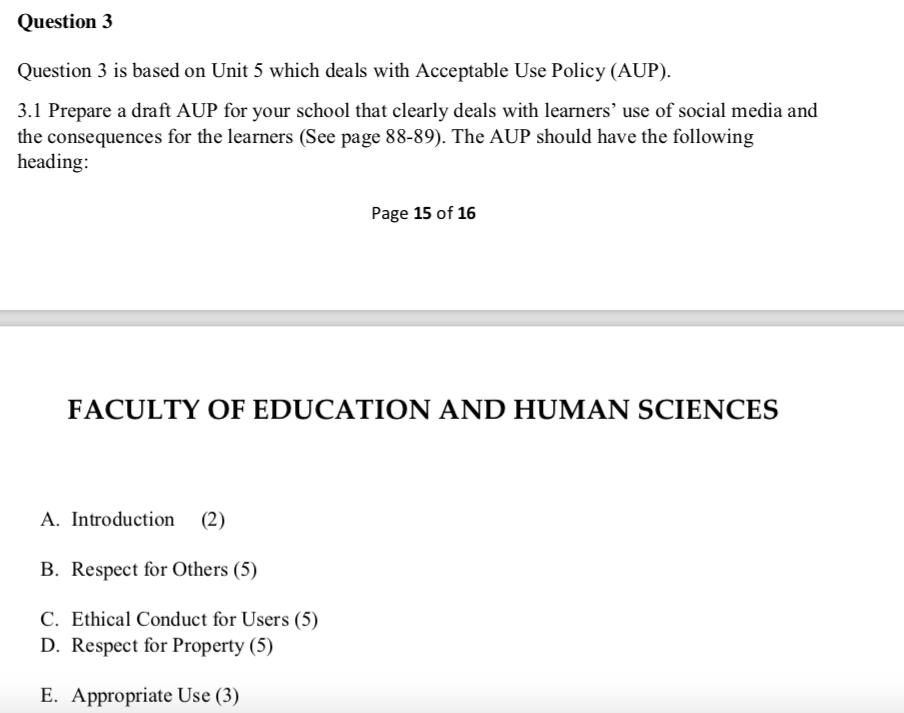 Solved THE AUP policy An acceptable use policy (AUP), | Chegg.com