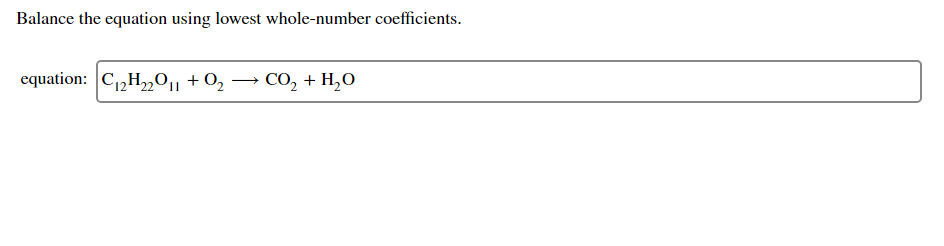 Solved Balance the equation using lowest whole-number | Chegg.com