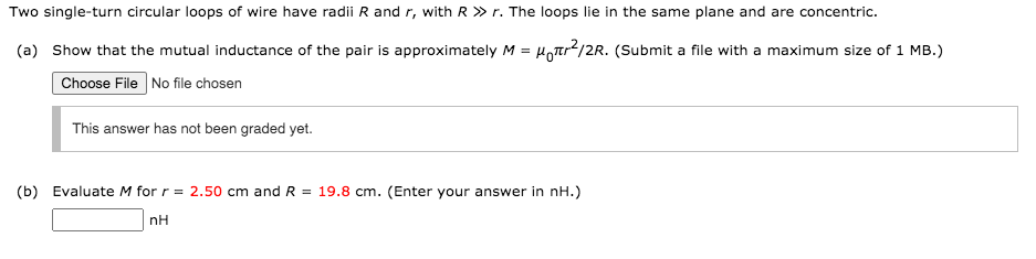 Solved Two single-turn circular loops of wire have radii R | Chegg.com
