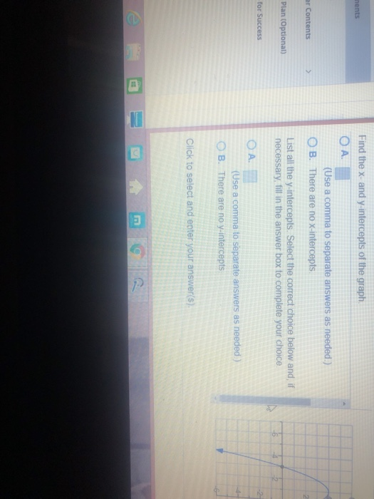 Solved Find the x- and y-intercepts of the graph. List all | Chegg.com