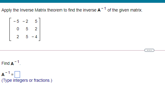 Solved Apply the Inverse Matrix theorem to find the inverse | Chegg.com