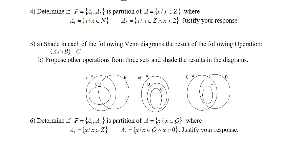 Solved EXERCISES TO PRACTICE - SETS Be the sets: U = {x € | Chegg.com