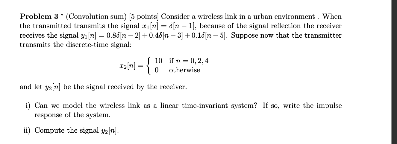 Solved Problem 3 Convolution Sum 5 Points Consider A 8893