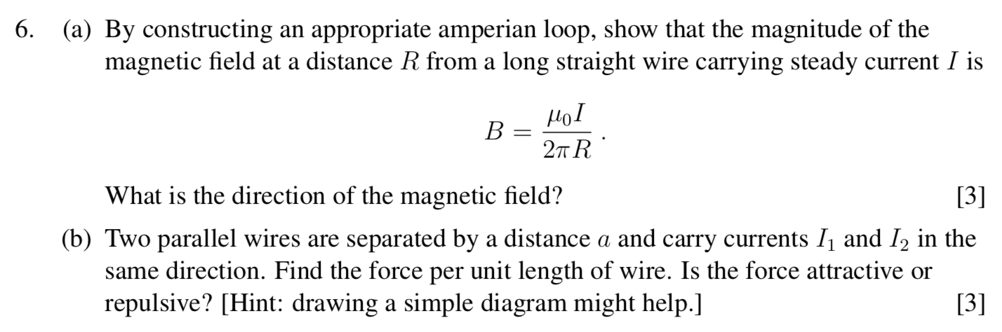 Solved 6. (a) By constructing an appropriate amperian loop, | Chegg.com